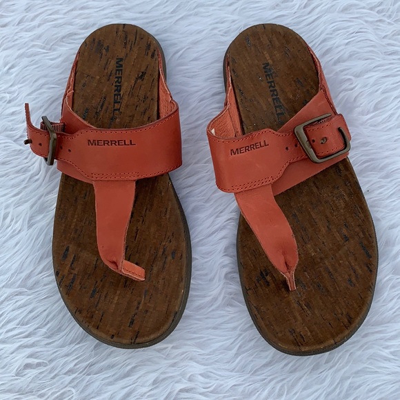 Merrell | Shoes | Merrell Leather Thong Sandals | Poshmark